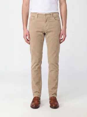 Jacob Cohen Slim Fit Cotton Blend Corduroy Trousers Brown