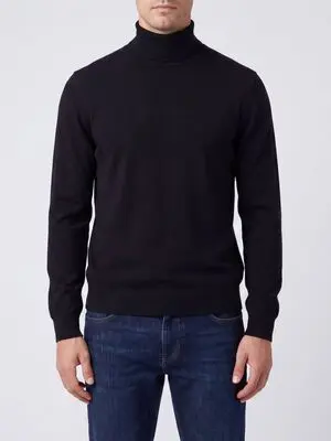 BALLANTYNE Virgin Wool Long-sleeved Turtleneck Jumper - Blue