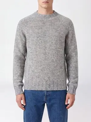 BALLANTYNE Abstract-pattern Wool And Alpaca-blend Crewneck Jumper Grey
