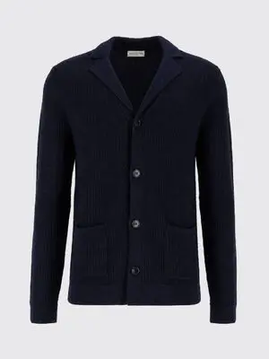BALLANTYNE Pure Wool Blazer Cardigan With Lapels And Patch Pockets