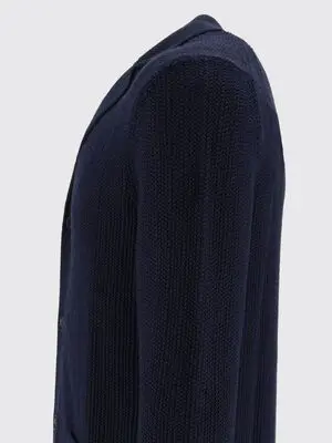 BALLANTYNE Pure Wool Blazer Cardigan With Lapels And Patch Pockets