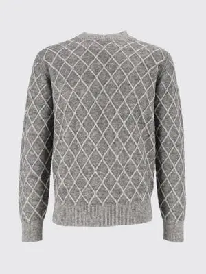 BALLANTYNE Diamond-pattern Wool-blend Crewneck Jumper