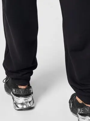 PLEIN SPORT Cotton Blend Jogging Trousers With Drawstring Waist