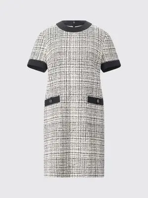 Valentino Garavani Tweed Sheath Mini Dress With Patch Pockets