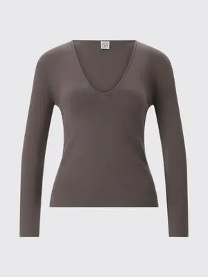 TOTEME Viscose Blend Long-sleeved V-neck Jumper