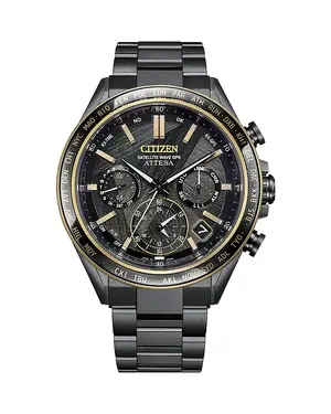 Citizen Limited Edition Attesa Super Titanium Bracelet Watch, 44.6mm - Gray/black