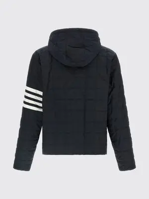 Thom Browne Ripstop Nylon Down Jacket With Hood And Iconic 4-bar Stripe