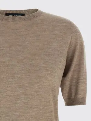 Fabiana Filippi Cashmere And Silk Short-sleeved Crew Neck Jumper - Dove Grey