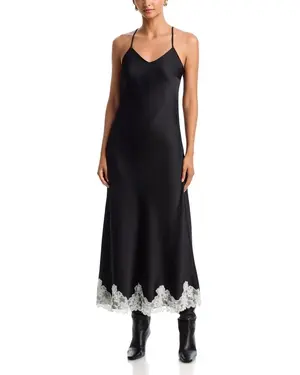 Aqua X Nicky Hilton Lace Trim Slip Dress & Sweater Exclusive