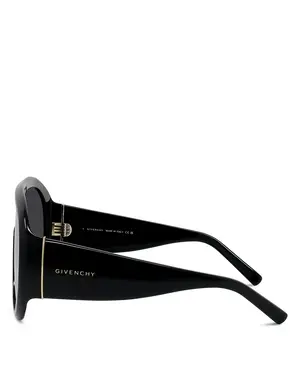 Givenchy Mask Sunglasses, 136mm - Shiny Black/smoke