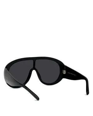 Givenchy Mask Sunglasses, 136mm - Shiny Black/smoke