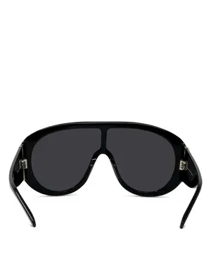 Givenchy Mask Sunglasses, 136mm - Shiny Black/smoke