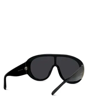 Givenchy Mask Sunglasses, 136mm - Shiny Black/smoke