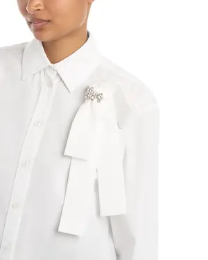 Erdem Cotton Poplin Long Sleeve Shirt