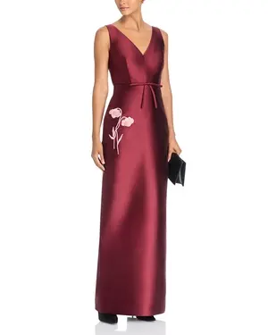 Erdem Embellished Mikado Pencil Gown