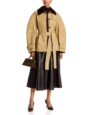 Erdem Poppy Cotton Jacquard Oversize Jacket