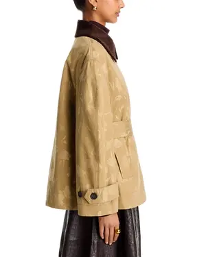 Erdem Poppy Cotton Jacquard Oversize Jacket