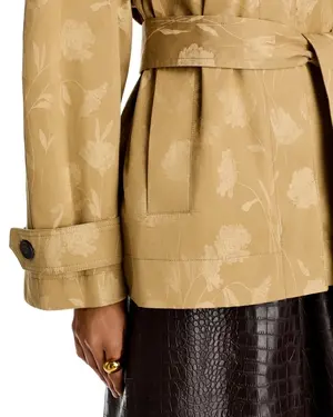 Erdem Poppy Cotton Jacquard Oversize Jacket