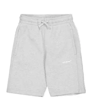 Off-White Fleece Sweat Shorts - Grey