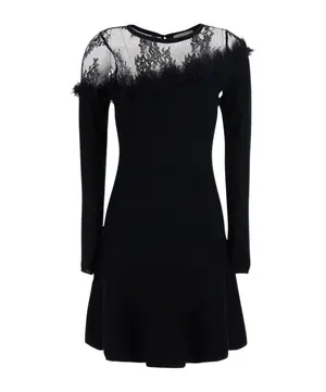 Blumarine Long-sleeved Dress - Black