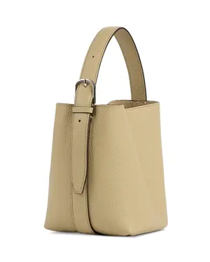 TOTEME Petite Belted Leather Tote Bag - Cashew