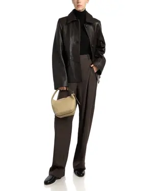 TOTEME Petite Belted Leather Tote Bag