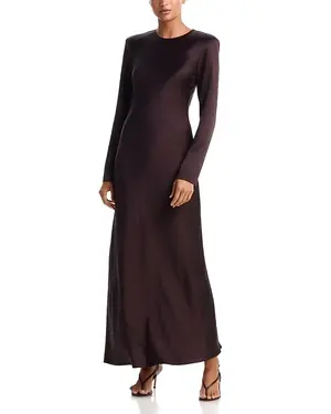 HEIRLOME Mercedes Silk Maxi Dress - Ganache