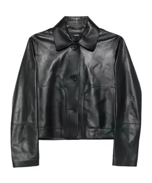 ARMA Button-front Leather Jacket