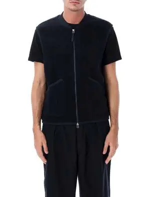 Universal Works Wool Fleece Knit Waistcoat - Blu