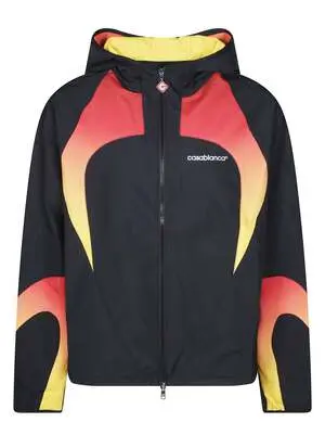 Casablanca Zip-up Hooded Jacket - Nero