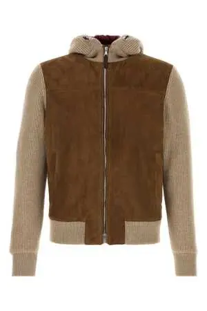 Brunello Cucinelli Suede And Cashmere Jacket For - Multicoloured