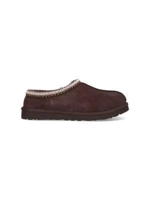UGG Leather And Textile Slip-on Flat Shoes - Brown