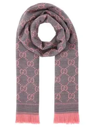 Gucci Embroidered Wool Scarf 180 Cm X 48 Cm - Printed