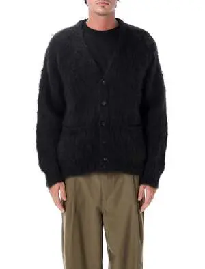 Obey Shaggy Button-front Cardigan Sweater - Nero