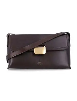 A.p.c. Leather Crossbody Bag - Dark Brown