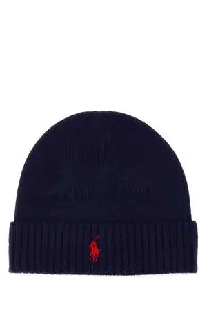 Polo Ralph Lauren 100% Wool Beanie Hat For - Blue
