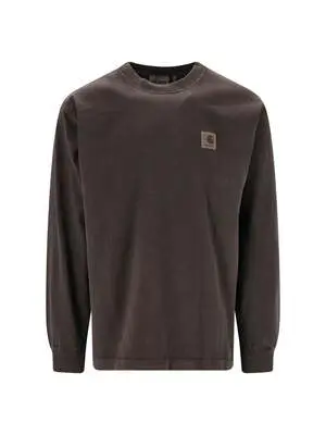 Carhartt Work In Progress Long-sleeve Logo T-shirt - Brown