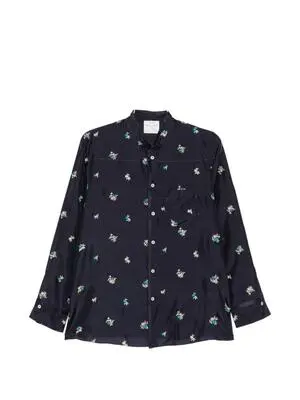 FORTE_FORTE Embroidered Silk Shirt