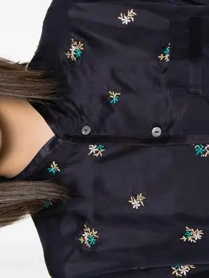 FORTE_FORTE Embroidered Silk Shirt