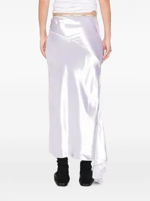 Celine Satin Long Skirt - Multicolor
