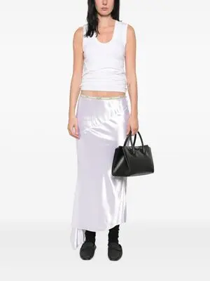 Celine Satin Long Skirt - Multicolor