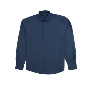 EIGHT X Texture Button Down Shirt Navy - Blue