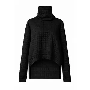 YOGI8APPAREL The Grid Funnel Neck Top