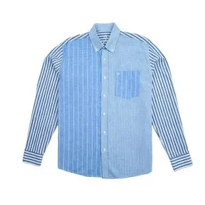 EIGHT X Coastal Stripe Button Down Shirt - Blue