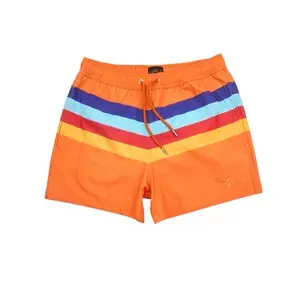 EIGHT X Malibu Stripe Swim Trunks - Orange
