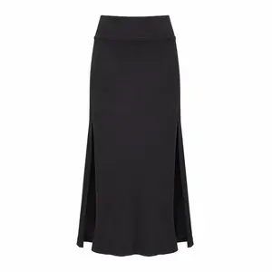 YOGI8APPAREL The Warrior High Waisted Split Skirt - Black