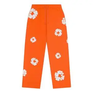 DENIM TEARS Cotton Wreath Baggy Sweatpants - Orange