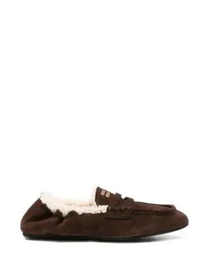 Miu Miu Ruches Leather Loafers - Multicolor
