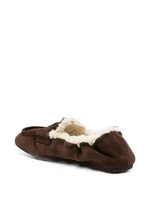 Miu Miu Ruches Leather Loafers