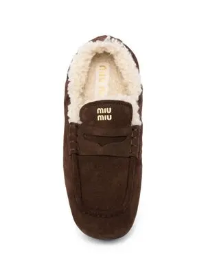 Miu Miu Ruches Leather Loafers - Multicolor